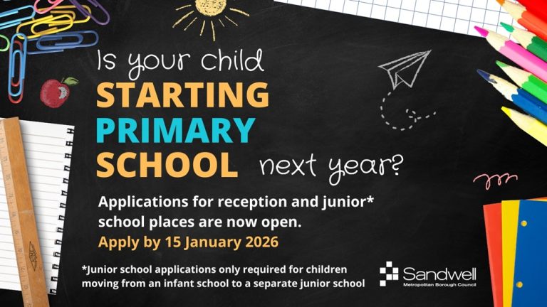 Primary school admissions now open in Sandwell - Sandwell Times